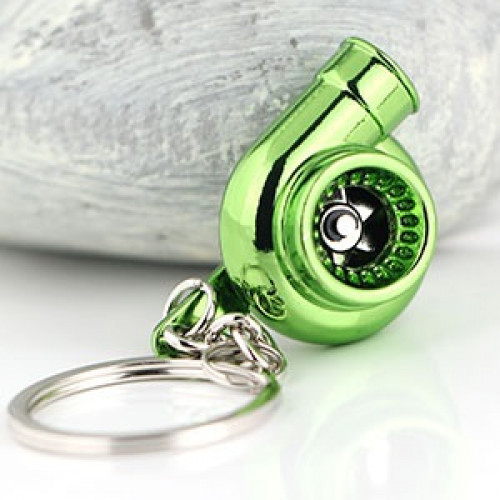 KEY RING- TURBO GREEN ELECTRIC